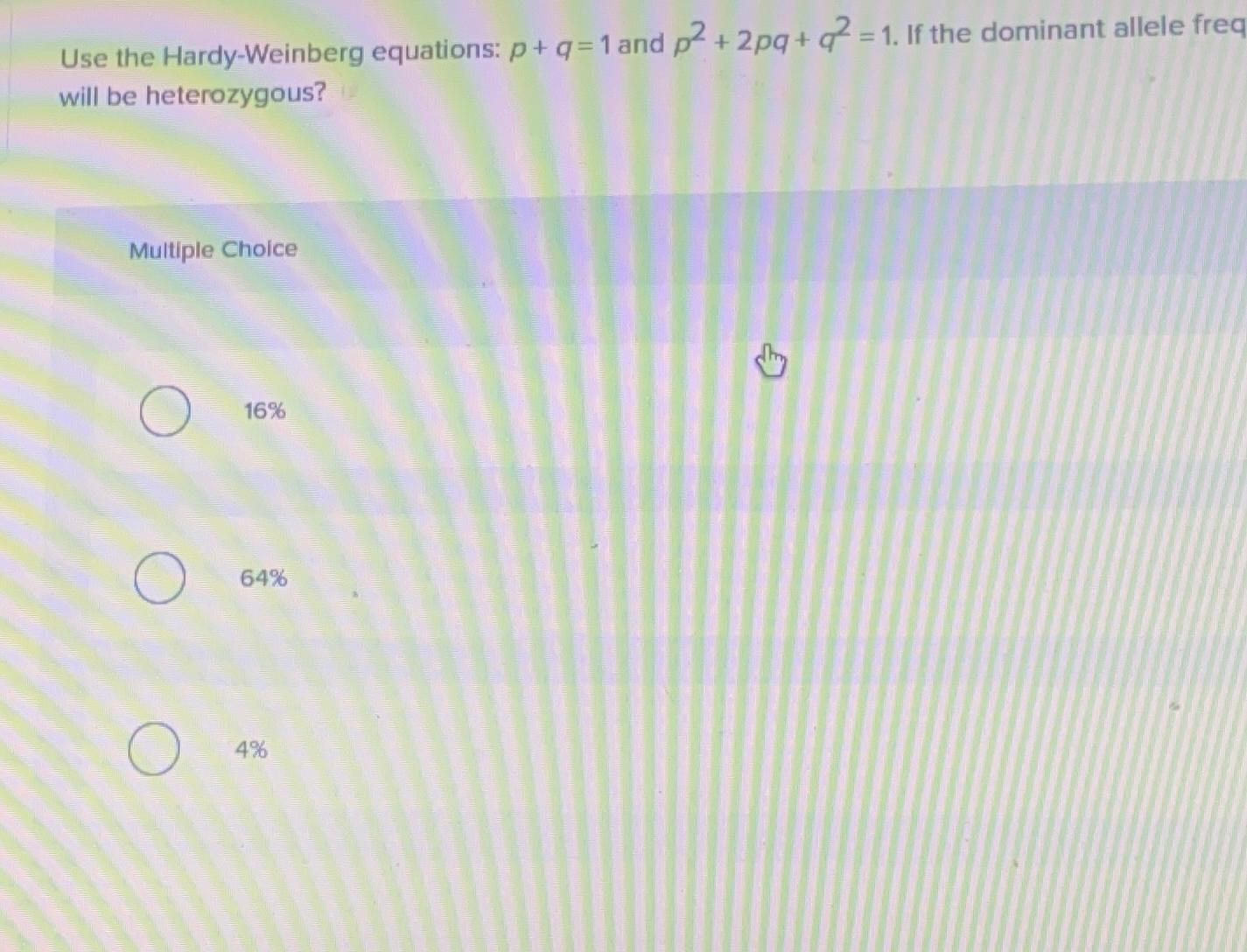 Solved Use the Hardy-Weinberg equations: p+q=1 ﻿and | Chegg.com