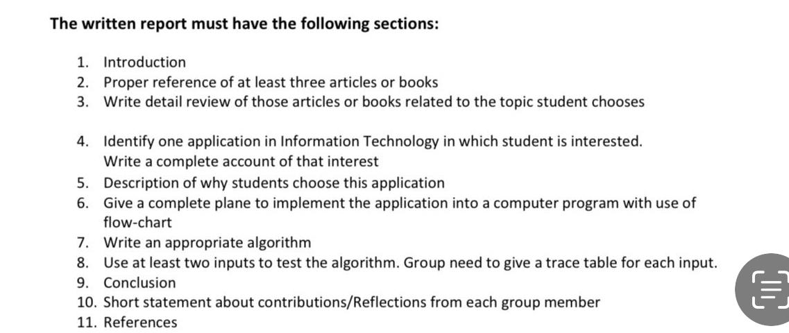 Solved Topic : Laws of LogicThe written report must have the | Chegg.com