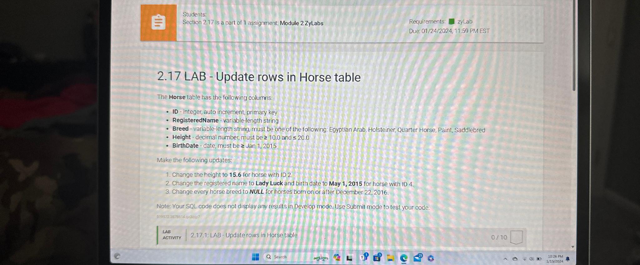 Solved StudentsSection 2.17 ﻿is a part of 1 ﻿assignment: | Chegg.com