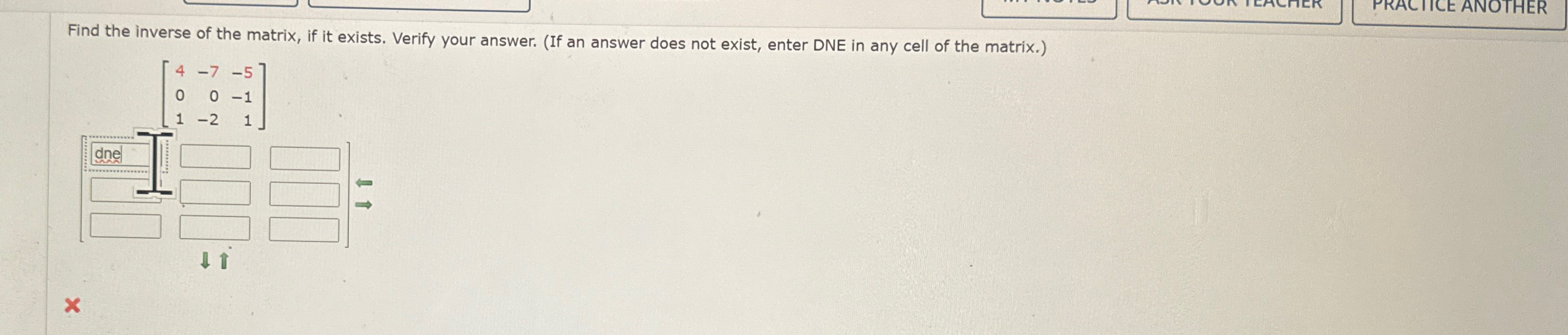 Solved Problem 41 ﻿Find the inverse of the matrix, if it | Chegg.com