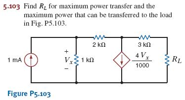 Solved Find RL for maximum power transfer and the maximum | Chegg.com