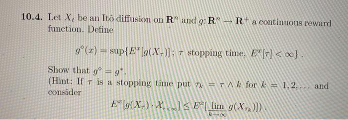 Intro To Stochastic Differential Equations Solution