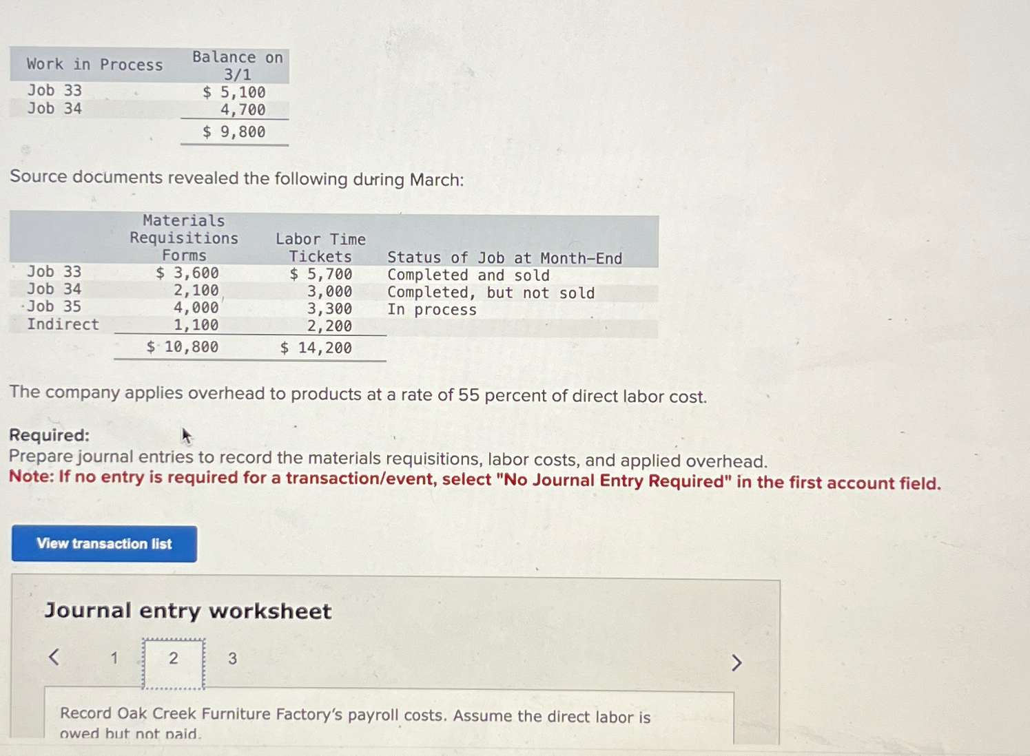 Solved \table[[Work in Process,Balance on],[31,],[Job | Chegg.com