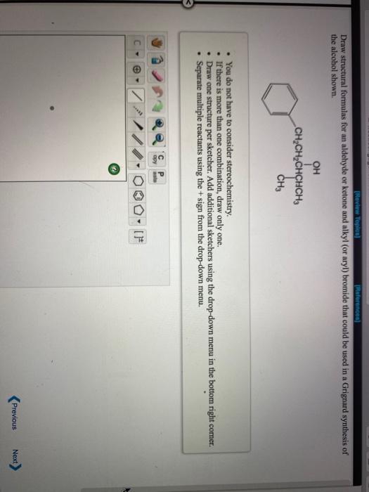 Solved TReview Topical Reference Draw structural formulas | Chegg.com