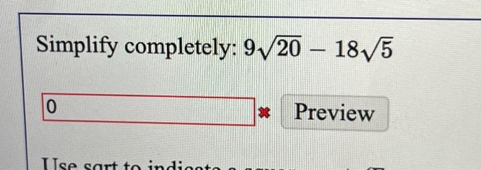 Solved Simplify completely: 920−185 | Chegg.com
