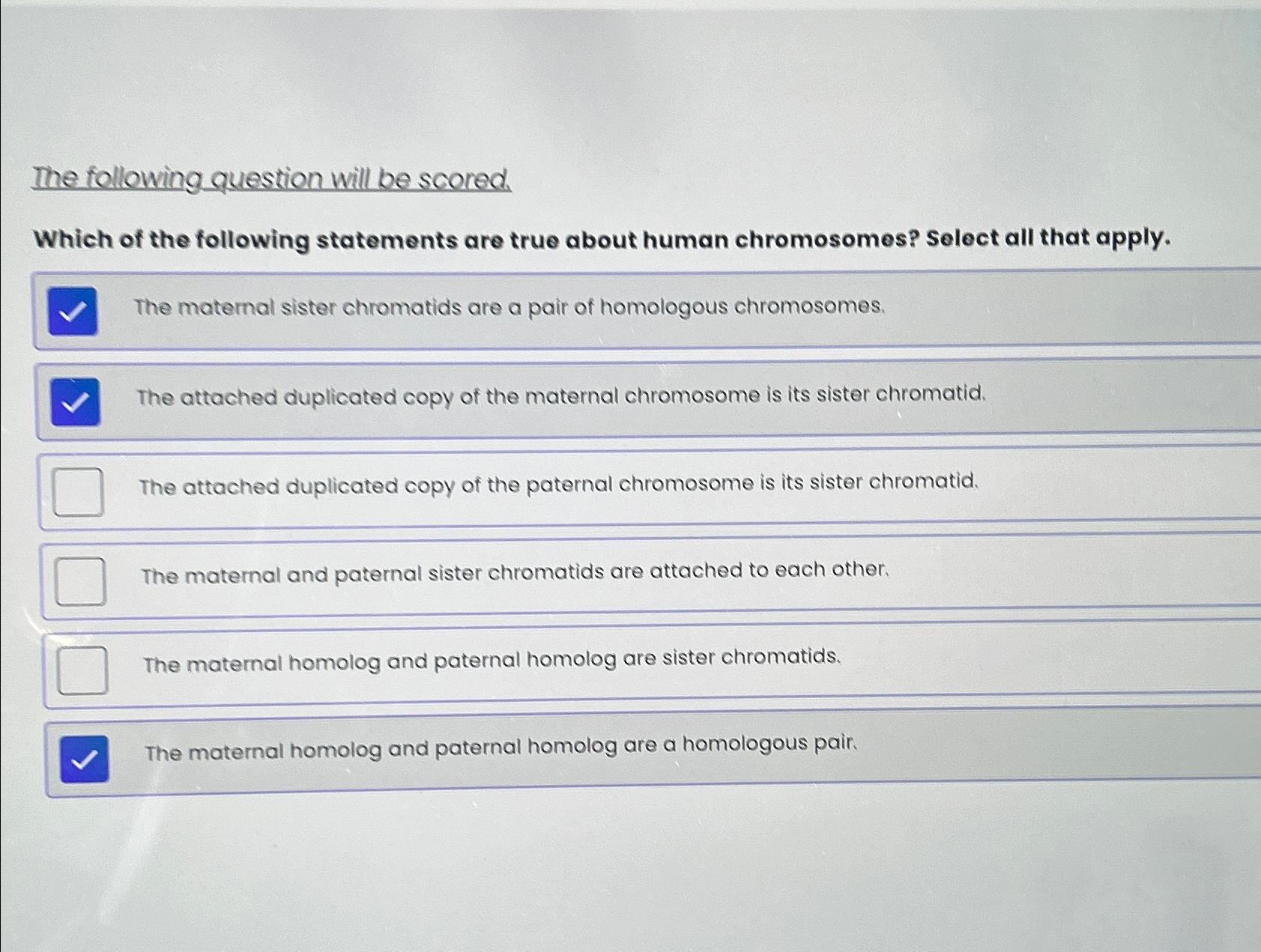 Solved The following question will be scored.Which of the | Chegg.com