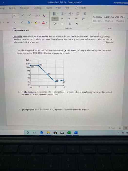 Solved Problem Set 2. F19 (3) - Saved to this PC Russell | Chegg.com