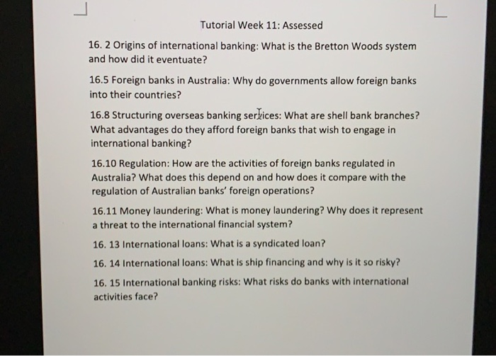 Solved L Tutorial Week 11: Assessed 16. 2 Origins of | Chegg.com