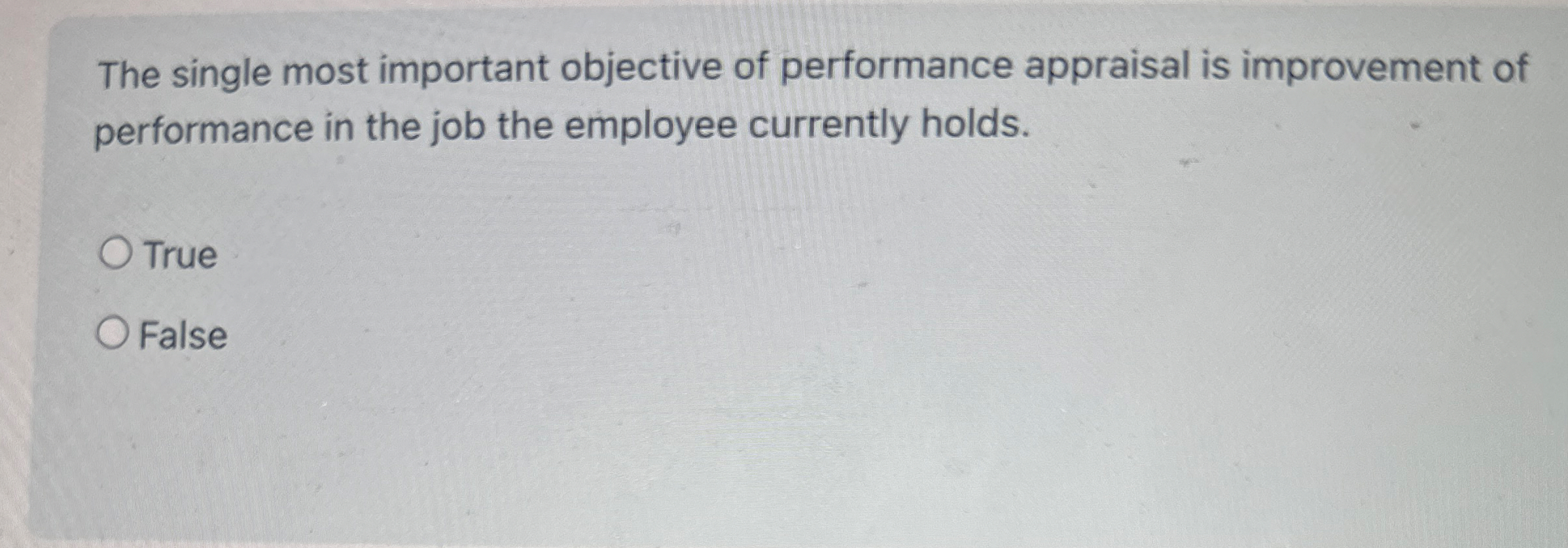 Solved The single most important objective of performance | Chegg.com