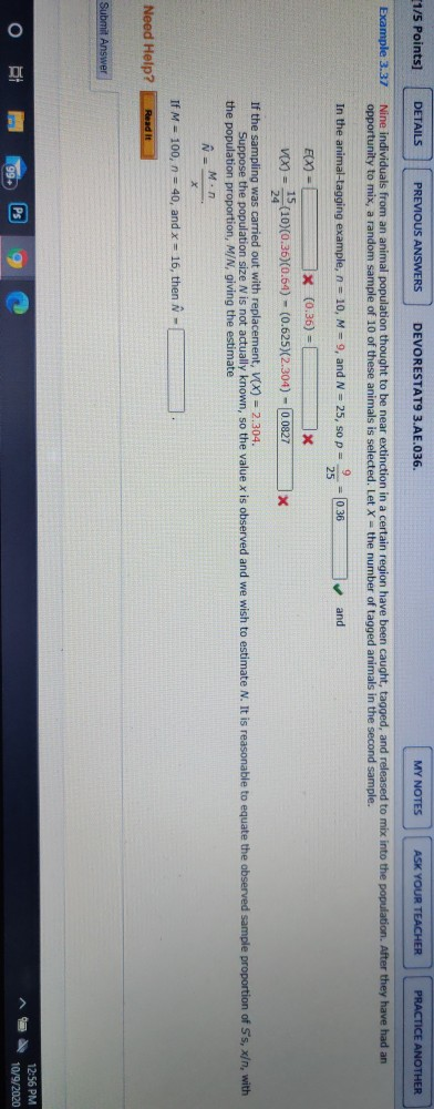 Solved T1/5 Points] DETAILS PREVIOUS ANSWERS DEVORESTAT9 | Chegg.com
