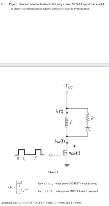Solved (3) Figure I shows an inductive load controlled using | Chegg.com