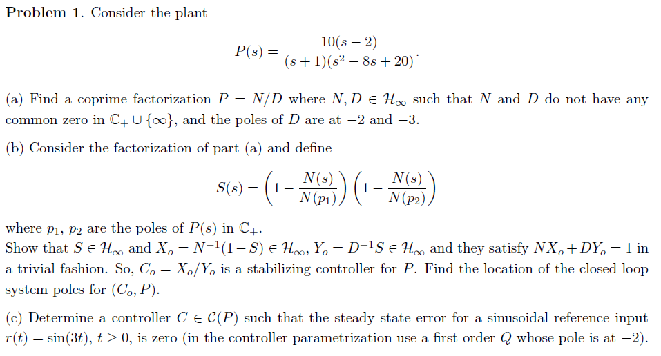 Solved Robust FeedbackPlease solve at least one or two parts | Chegg.com