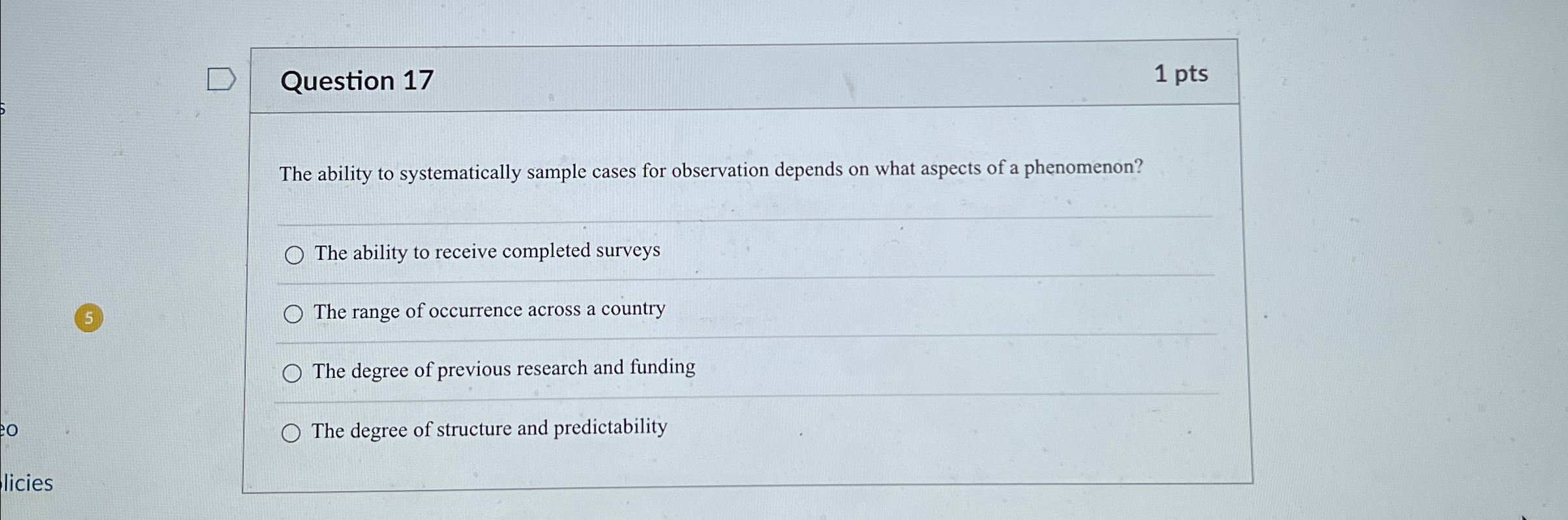 Solved Question 171 ﻿ptsThe ability to systematically sample | Chegg.com