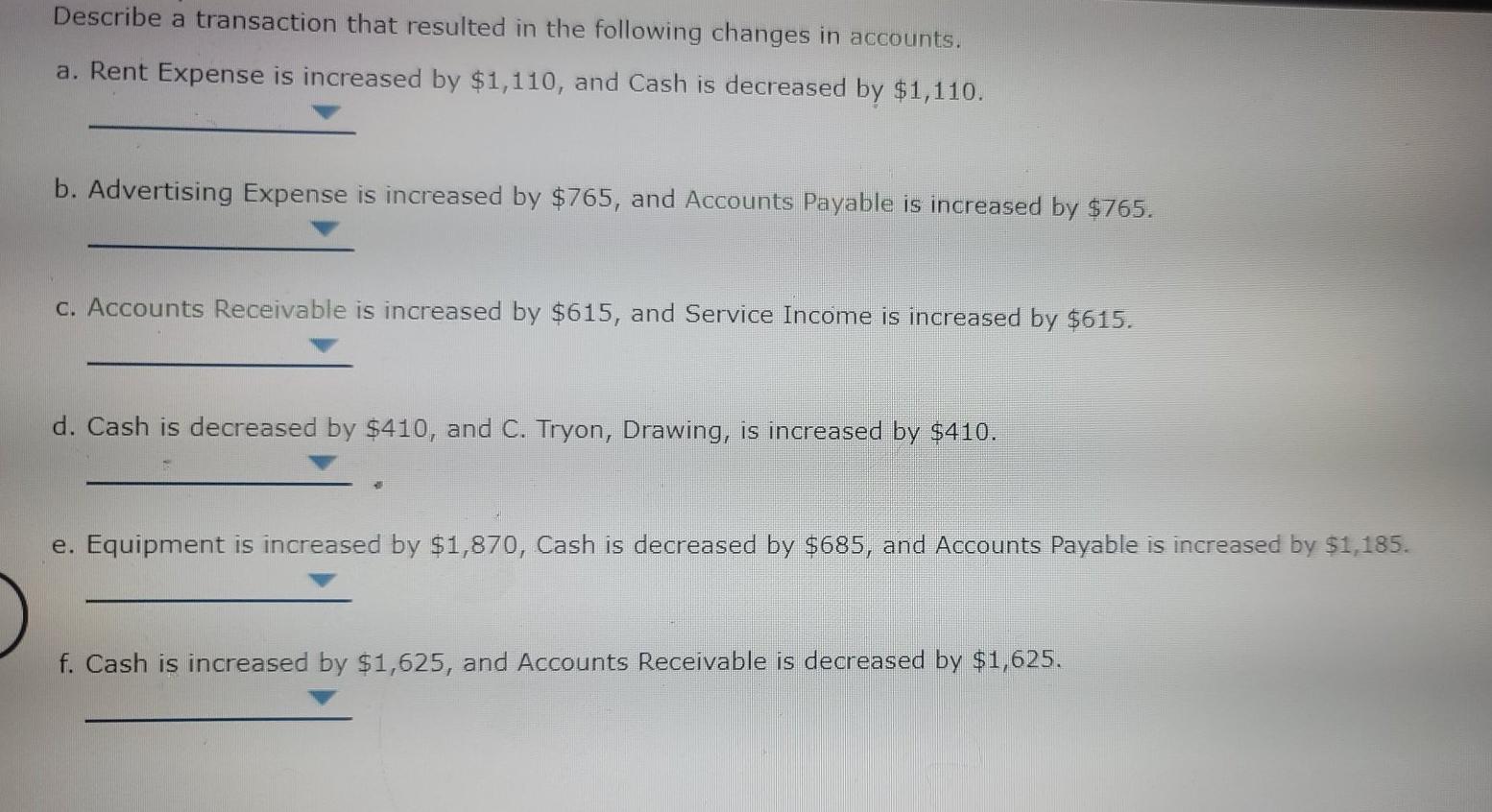 Solved Describe a transaction that resulted in the following | Chegg.com