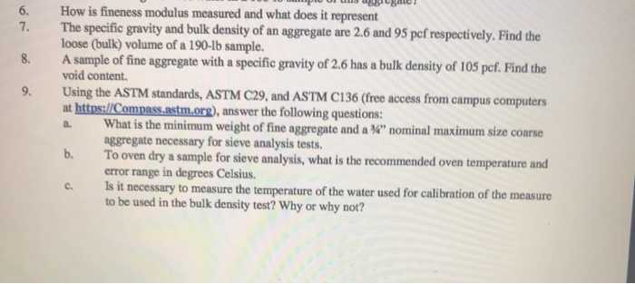 Solved --- - --- How is fineness modulus measured and what | Chegg.com