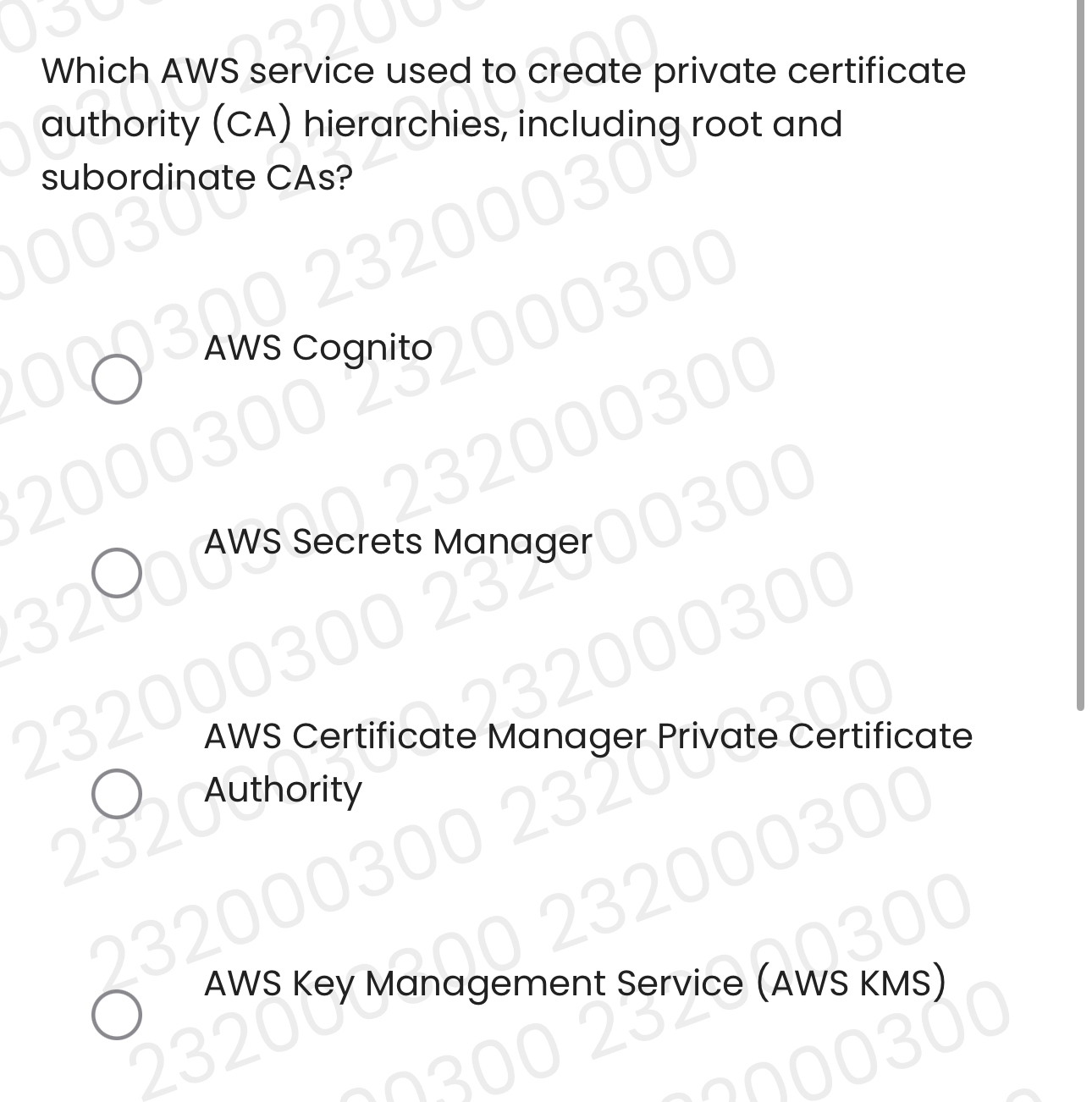 Solved Which AWS service used to create private certificate | Chegg.com