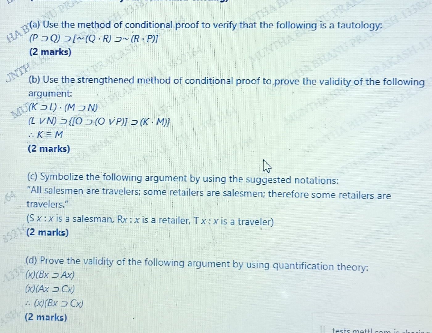 Solved (a) ﻿Use the method of conditional proof to verify | Chegg.com