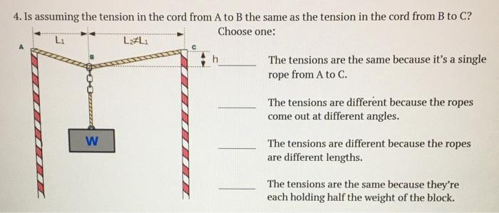 Solved 4. Is assuming the tension in the cord from \( | Chegg.com
