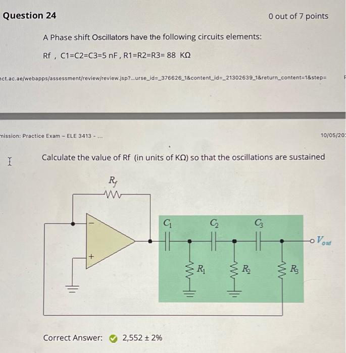 Solved A Phase shift Oscillators have the following circuits | Chegg.com