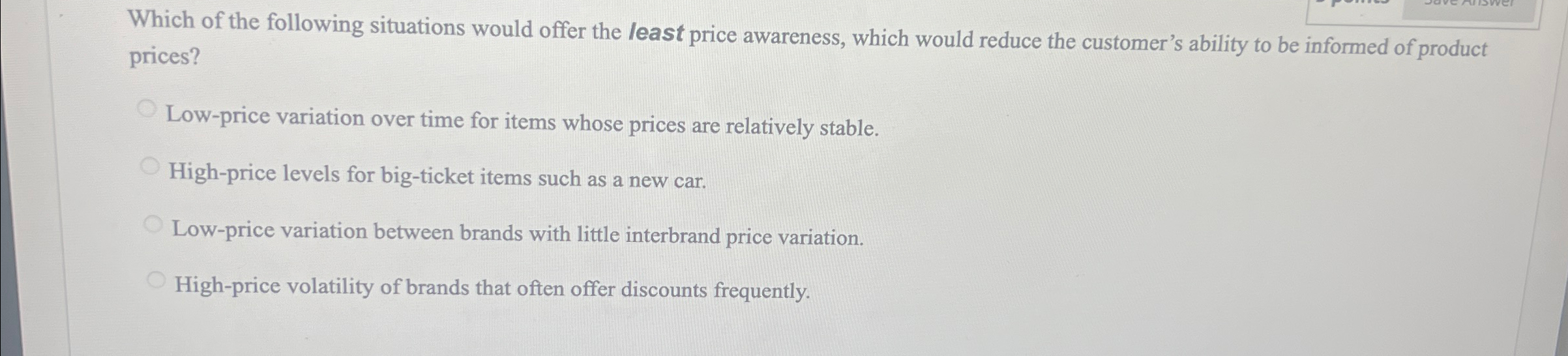 Solved Which of the following situations would offer the | Chegg.com