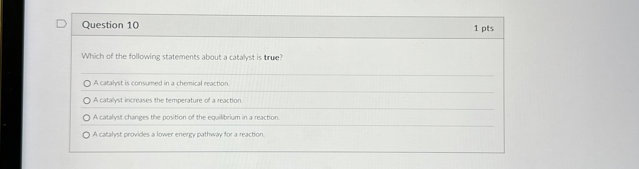 Solved Question 10Which of the following statements about a | Chegg.com