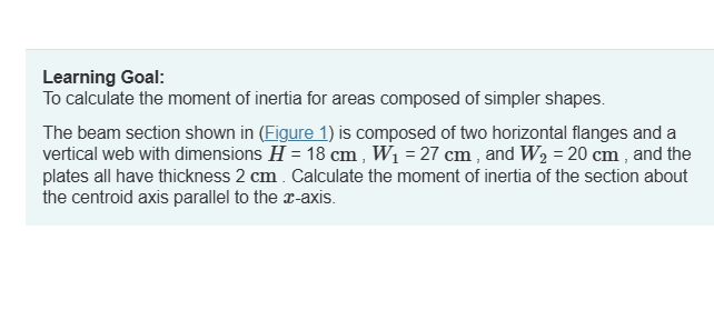 Solved Learning Goal:To ﻿calculate the moment of ﻿inertia | Chegg.com