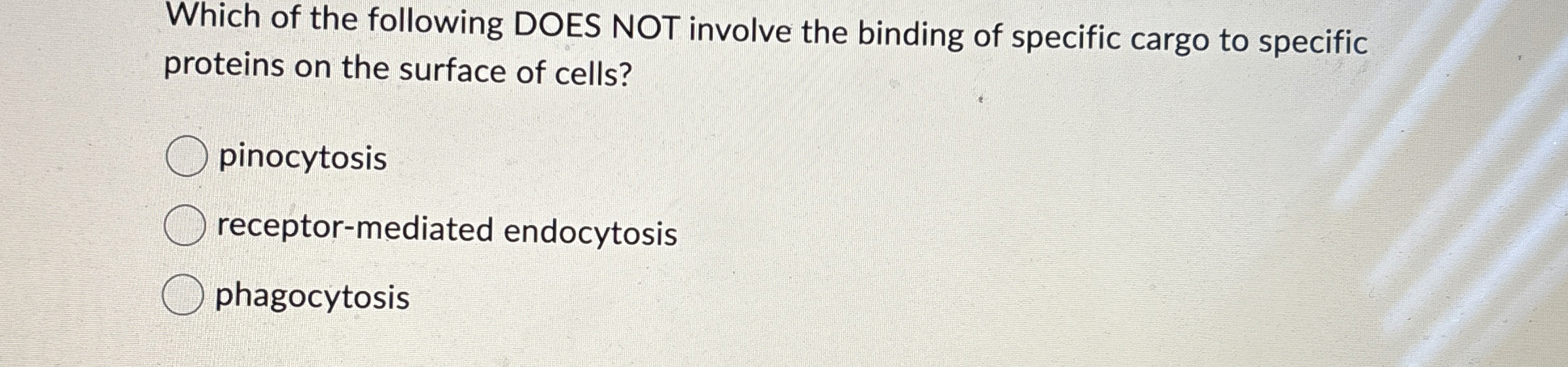 Solved Which of the following DOES NOT involve the binding | Chegg.com