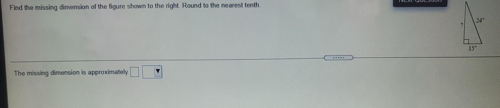 Solved Find the missing dimension of the figure shown to the | Chegg.com