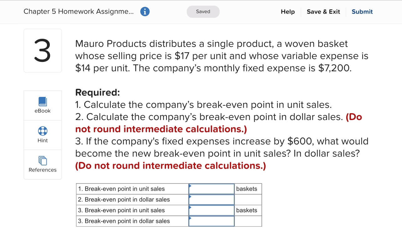 Solved Chapter 5 ﻿Homework Assignme...iHelpSave & | Chegg.com