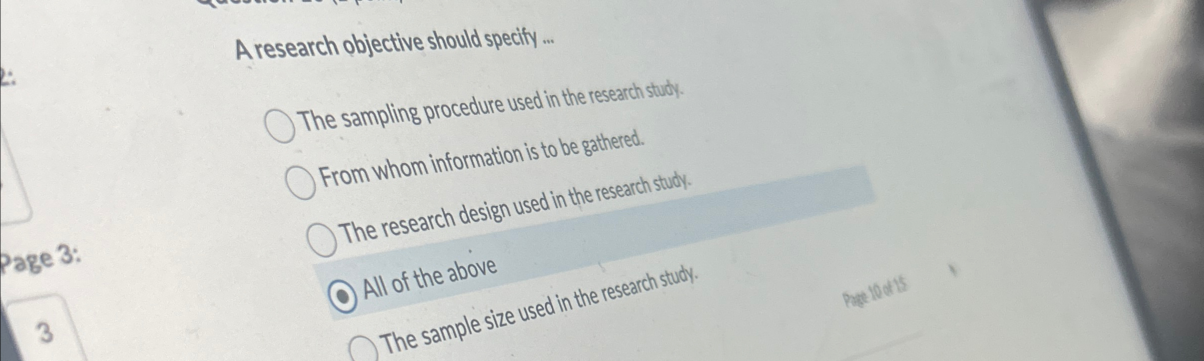 Solved A research objective should specify ...The sampling | Chegg.com