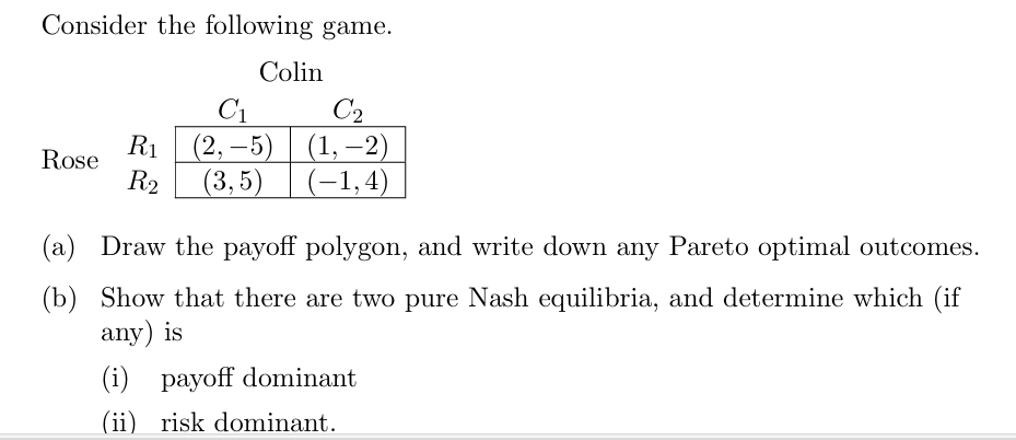 Solved Consider the following | Chegg.com