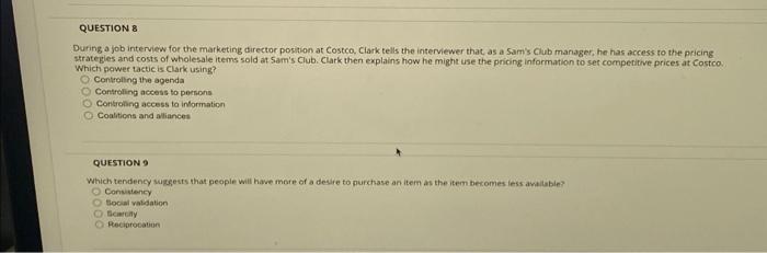 Solved During a job interview for the marketing director | Chegg.com