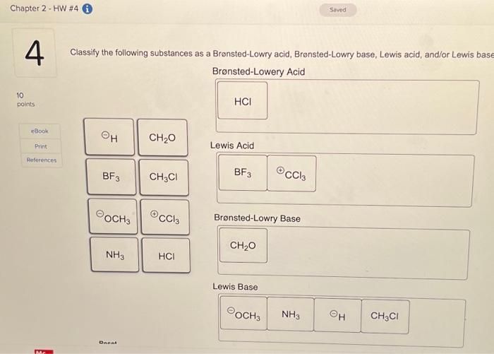 Solved Chapter 2 - HW \#4 i Saved 4 Classify the following | Chegg.com