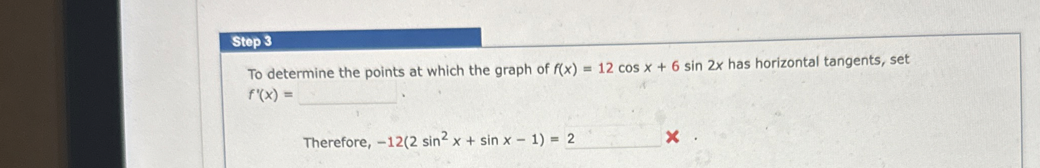 Solved Step 3To determine the points at which the graph of | Chegg.com