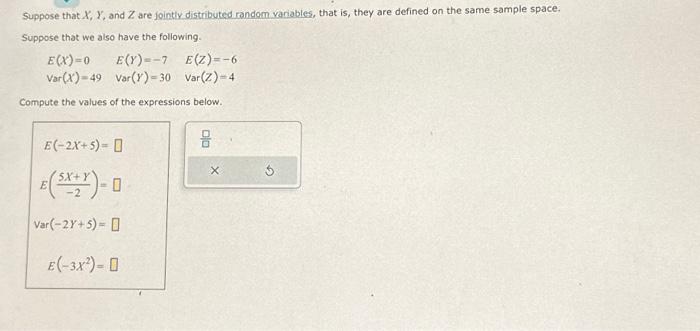 Solved Suppose That Xy And Z Are Jointly Distributed