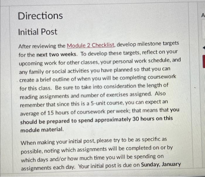 Solved Directions Initial Post After reviewing the Module 2 | Chegg.com