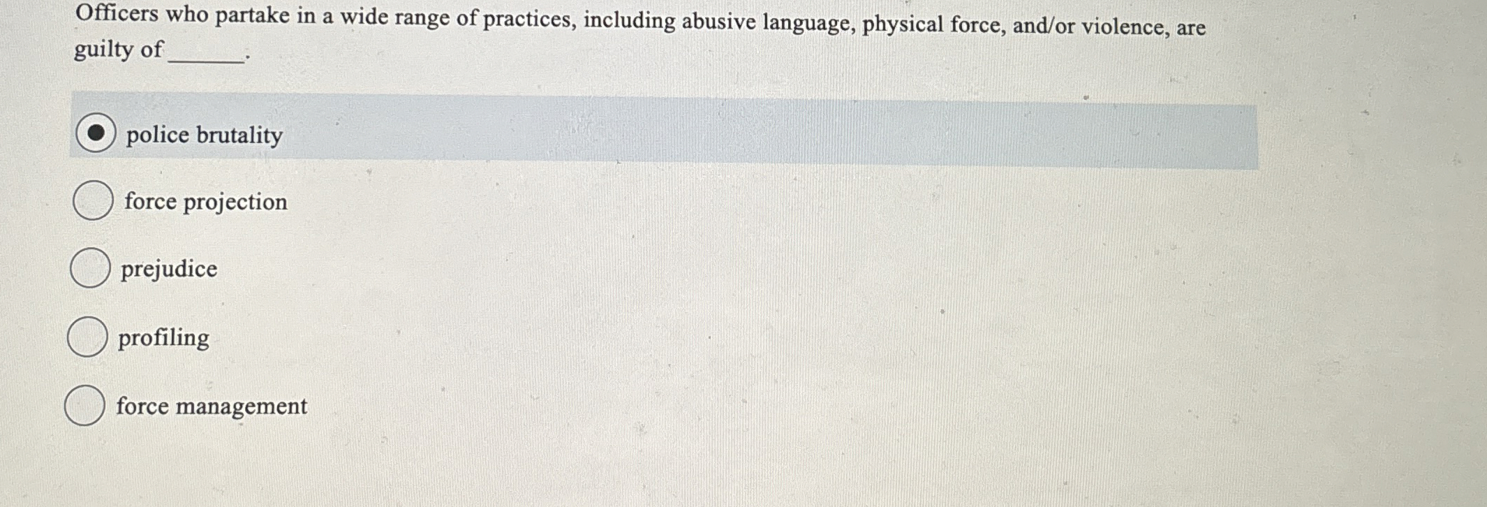 Solved Officers who partake in a wide range of practices, | Chegg.com