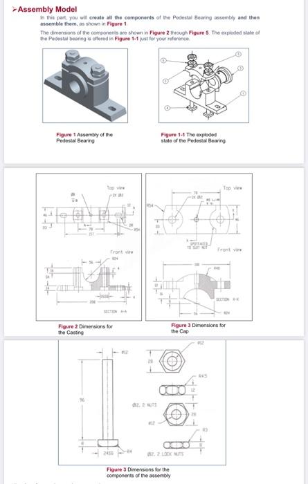 Assembly Model In this part you will create all the | Chegg.com