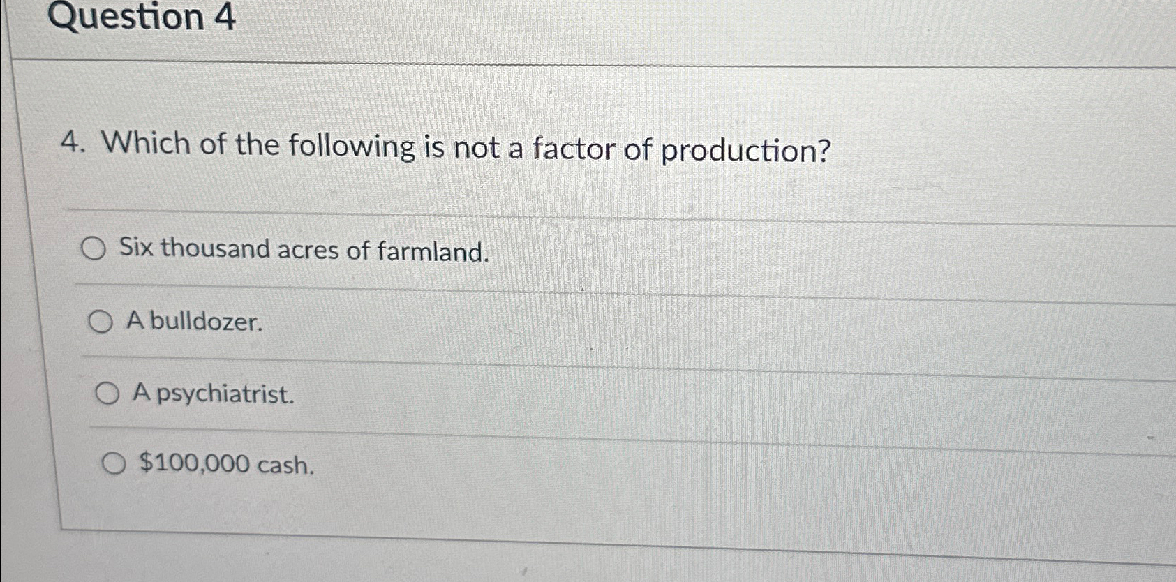 Solved Question 44. ﻿Which of the following is not a factor | Chegg.com