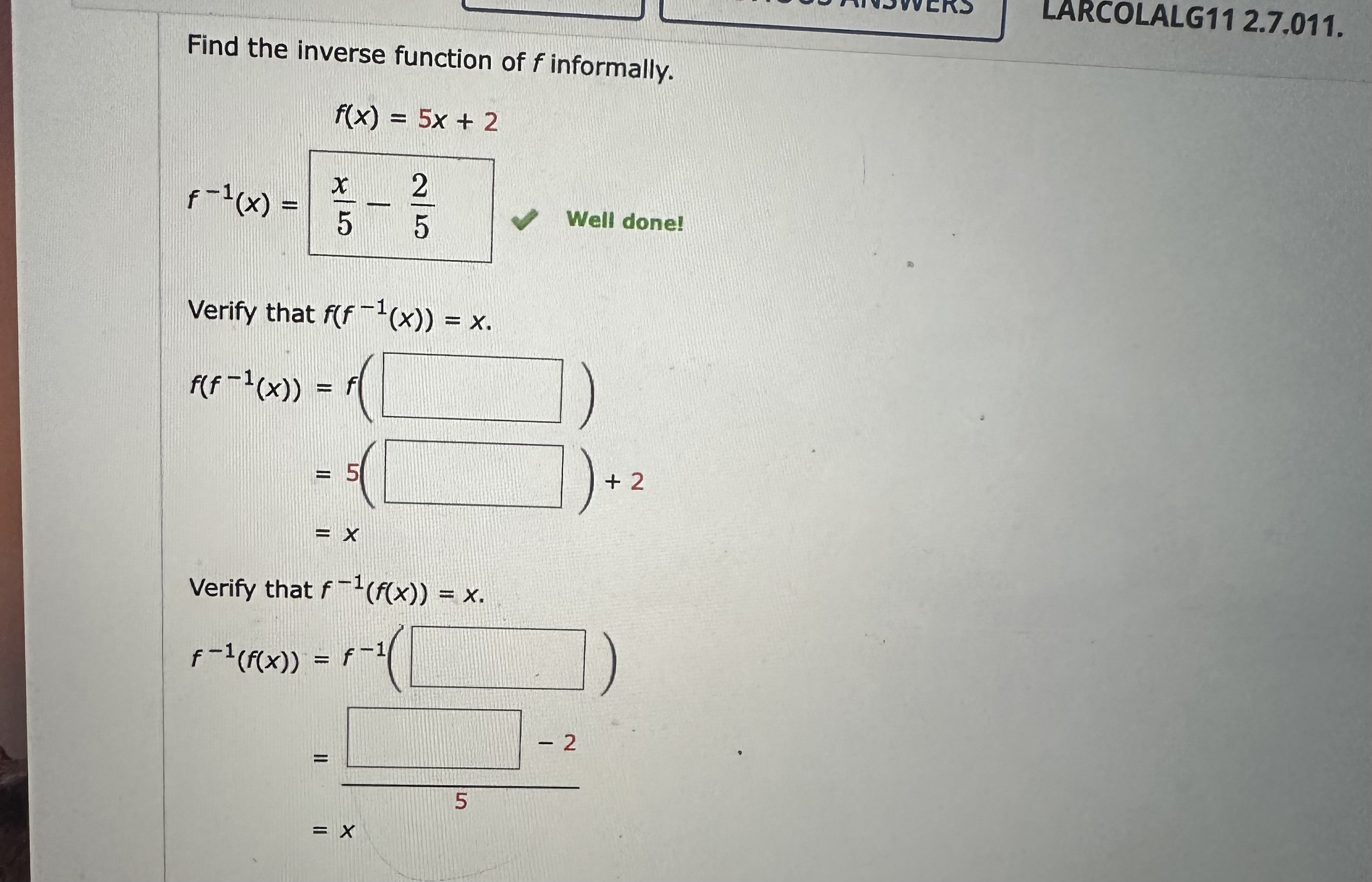 Solved Find the inverse function of f | Chegg.com
