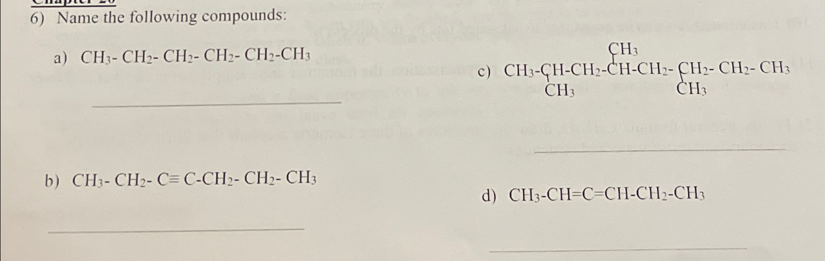 Solved Name the following | Chegg.com