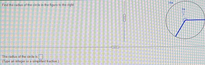 Solved Find the radius of the circle in the figure to the | Chegg.com