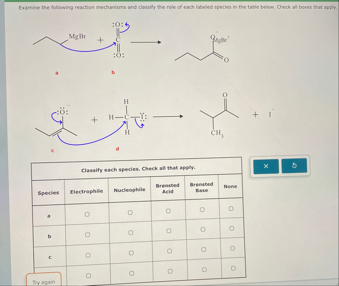 Examine the following reaction mechanisms and | Chegg.com