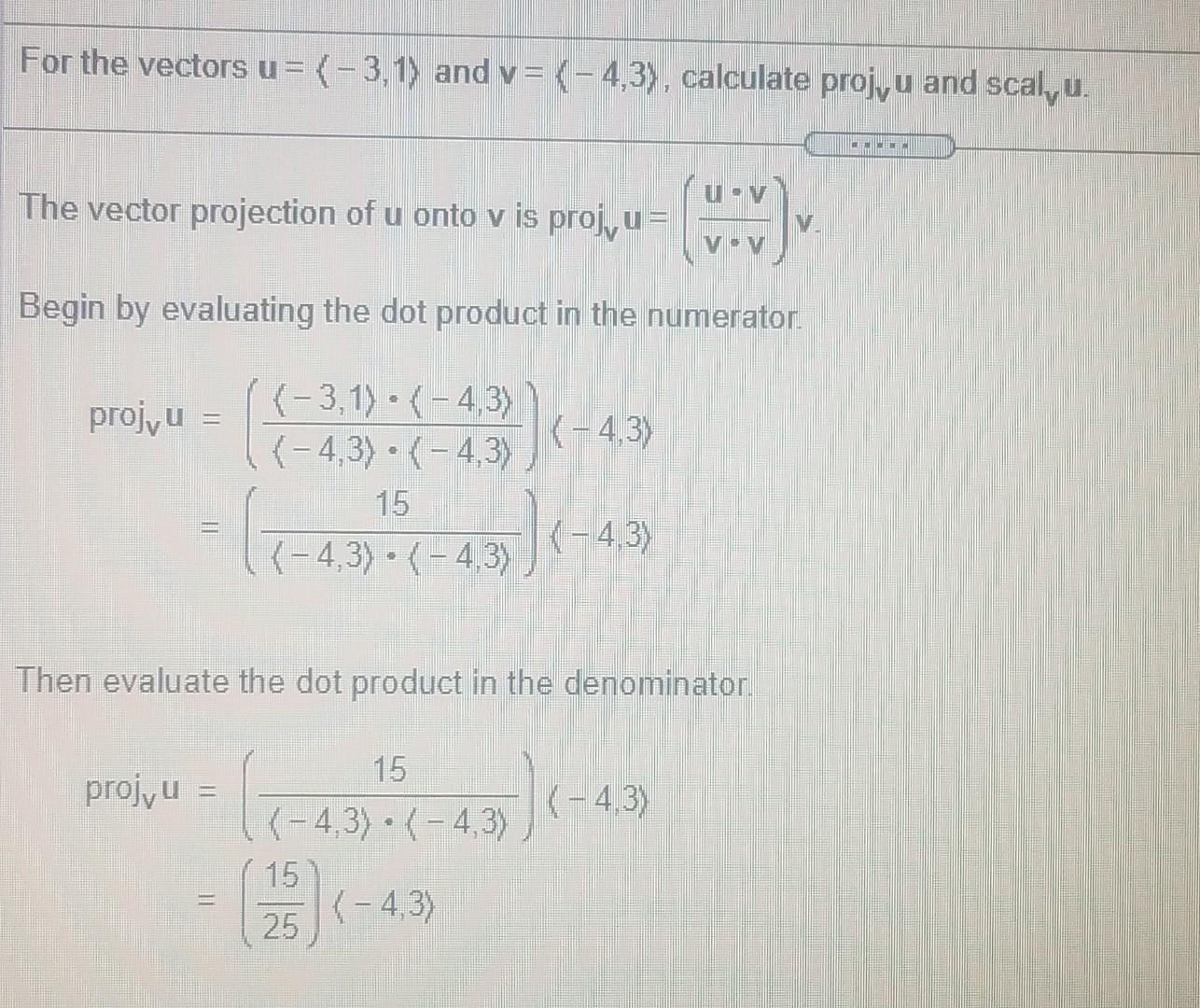 Solved For the vectors u = (-1,2) and v= (-3,1), calculate | Chegg.com Solved For the vectors u = (-1,2) and v= (-3,1), calculate | Chegg.com