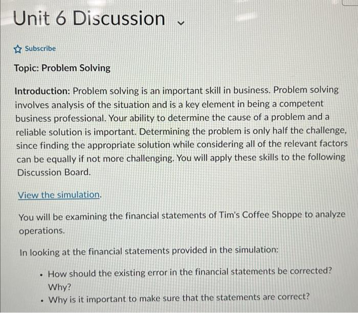 Solved Topic: Problem Solving Introduction: Problem solving | Chegg.com