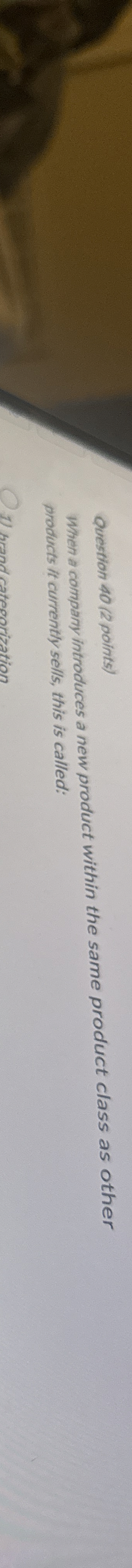 Solved Question 40 (2 points)When a companty introduces a | Chegg.com Solved Question 40 (2 points)When a companty introduces a | Chegg.com