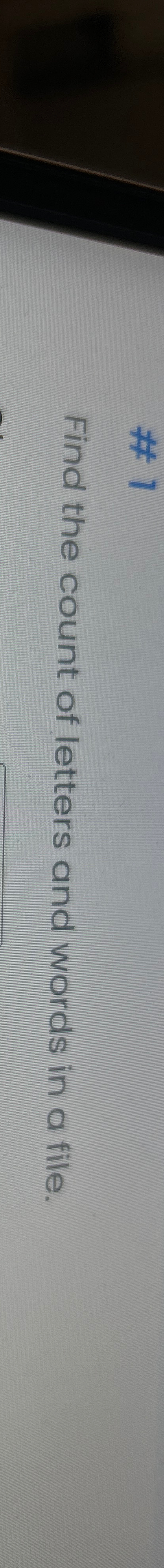Solved Find the count of letters and words in a file. | Chegg.com