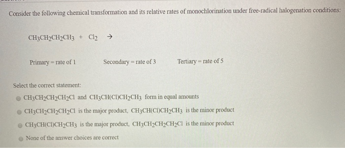 Solved Consider the following chemical transformation and | Chegg.com