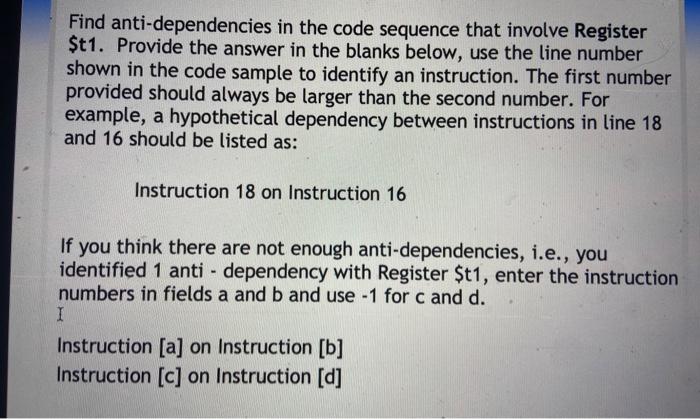Solved Find 3 true data dependencies in the code sequence | Chegg.com