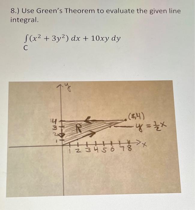 Solved Use Green's Theorem to evaluate the given line | Chegg.com